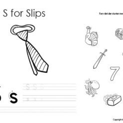 Bogstav øvelser med sjove opgaver for børn - print selv