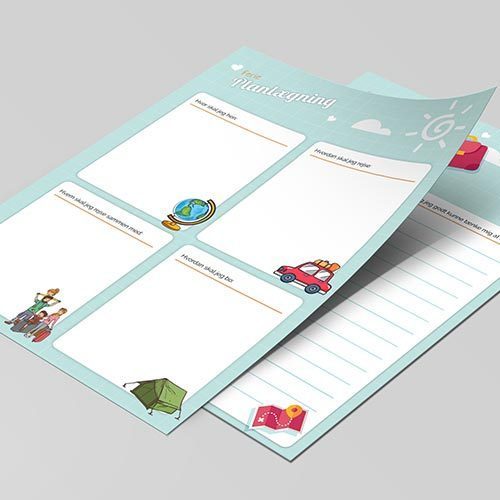 Planlæg ferien sammen med børnene - her er alletiders øvelse i at skrive