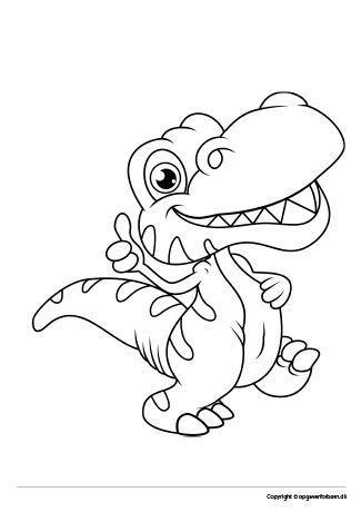 Malebog Dinosauer | Print Selv Malebog med Dinosauer til Børn
