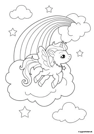 Flotte tegninger af enhjørninger - hent og print et helt hæfte